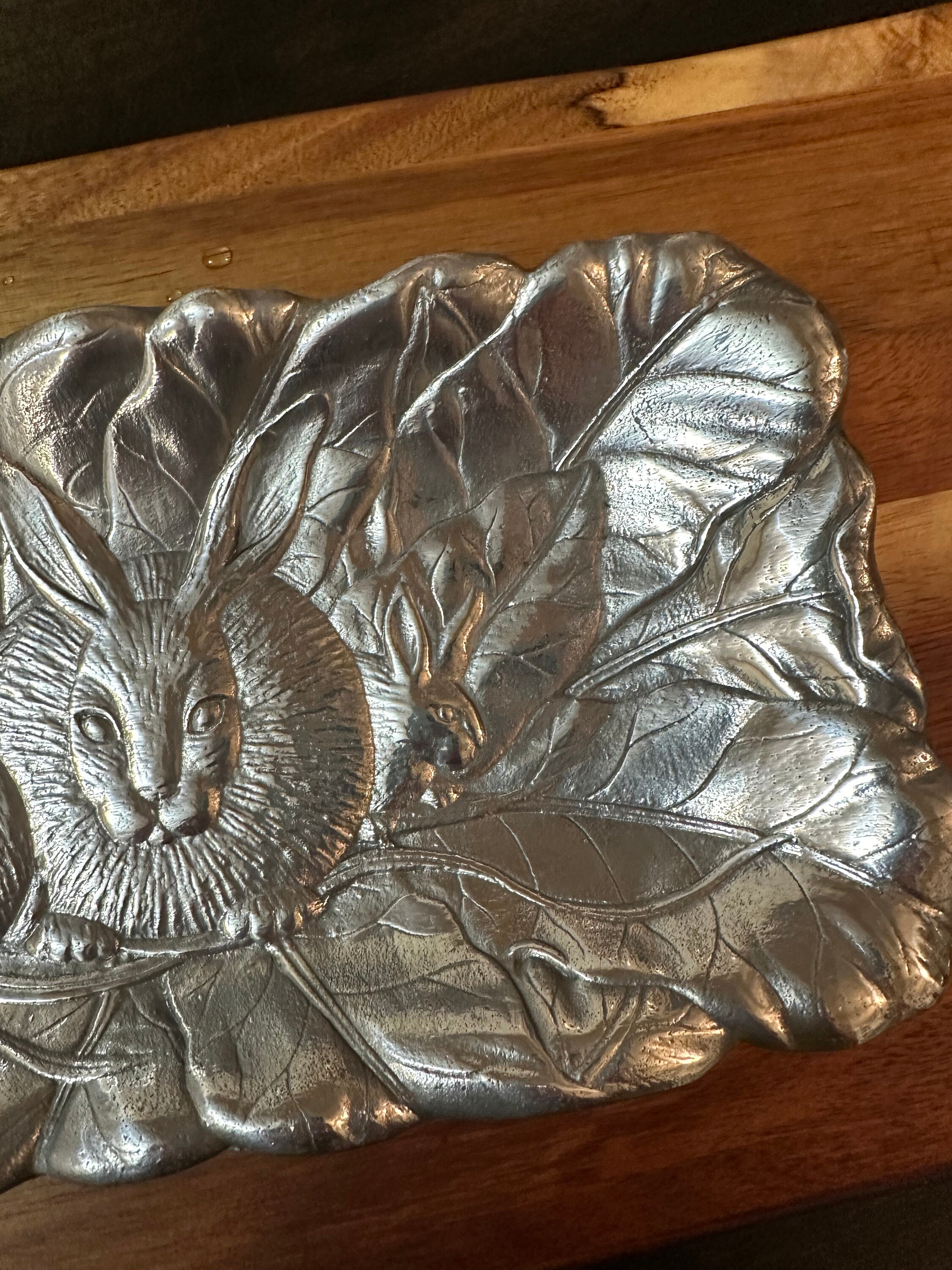 Vintage Arthur Court Bunny Rabbit Cast Aluminum Rectangular Tray - Etsy