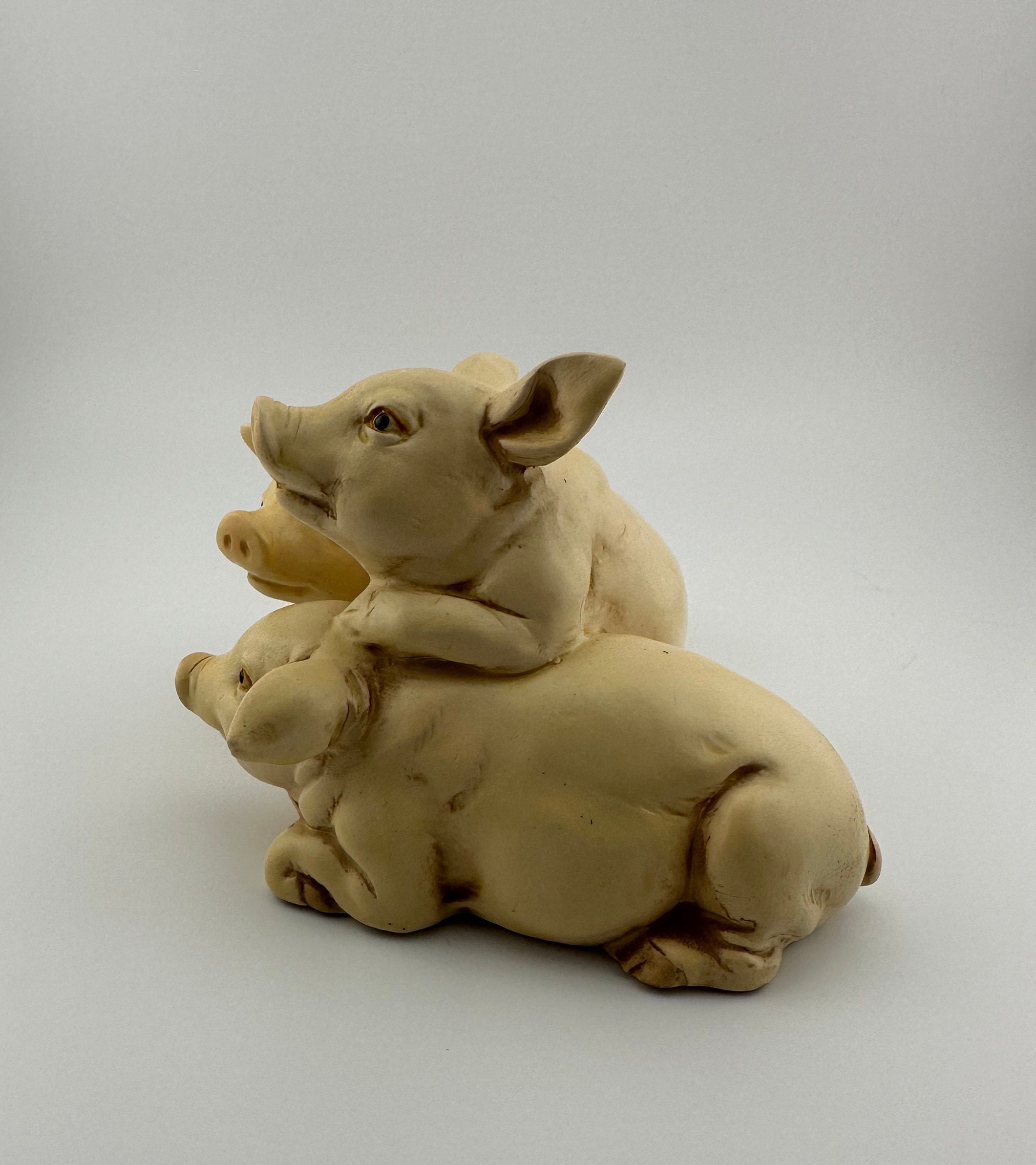 Vintage Hard to Find Detailed UCTCI Pig Threesome Figurine - Etsy