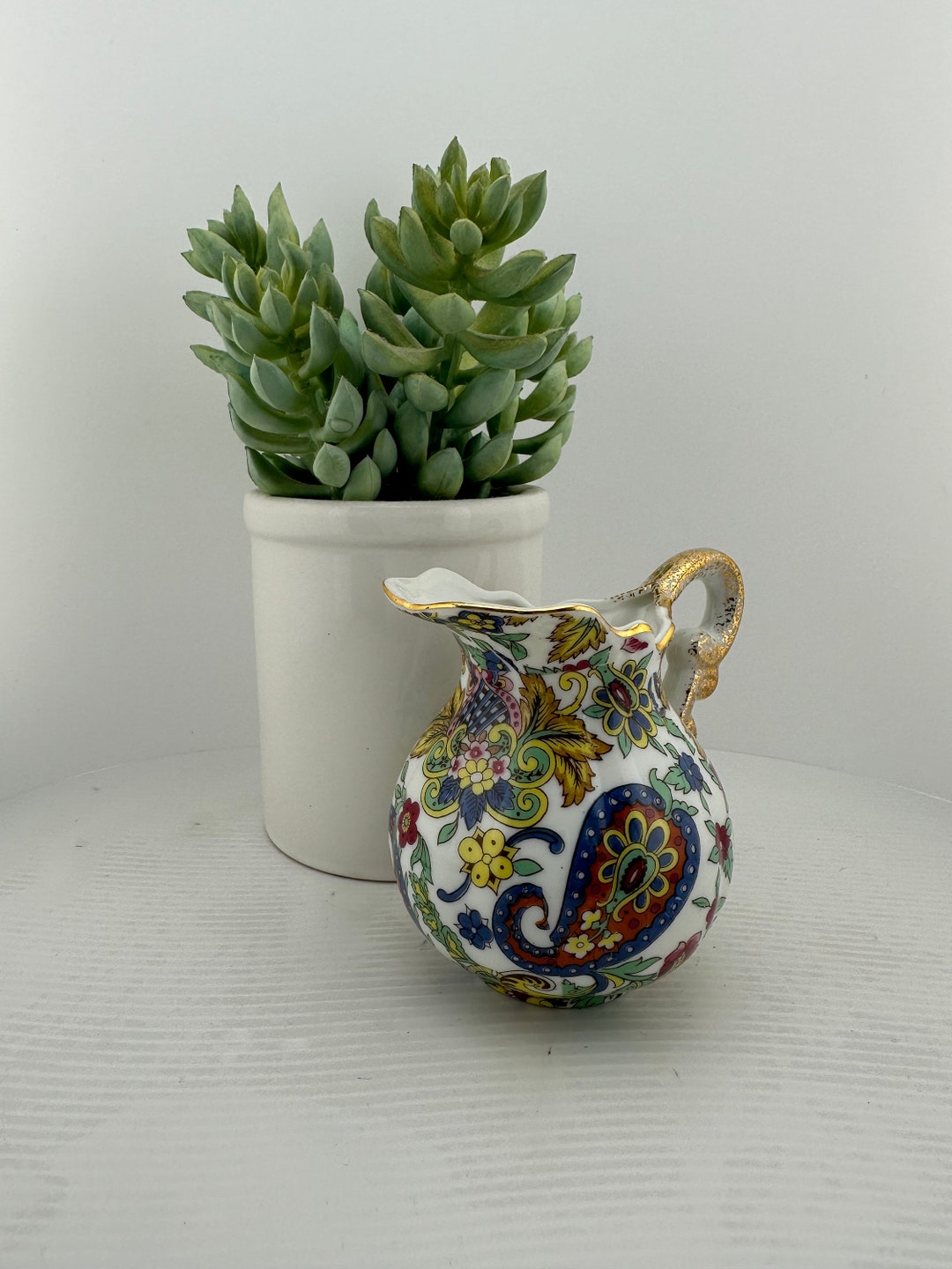 Vintage Lefton Fanatasia Pattern Creamer - Etsy