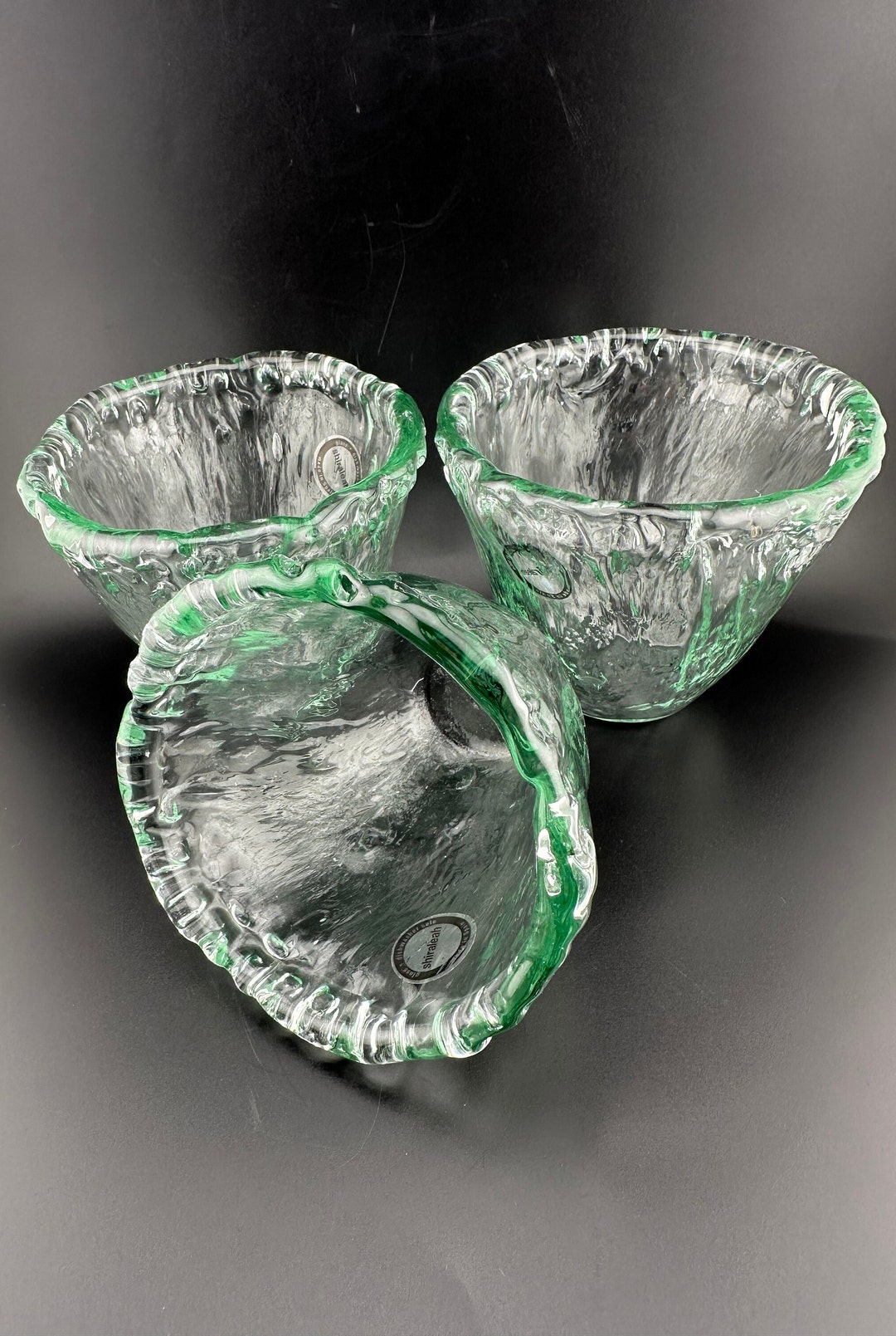 Shiraleah, Made in Spain Recycled Glass Cups Votive Holders Small Vases ...