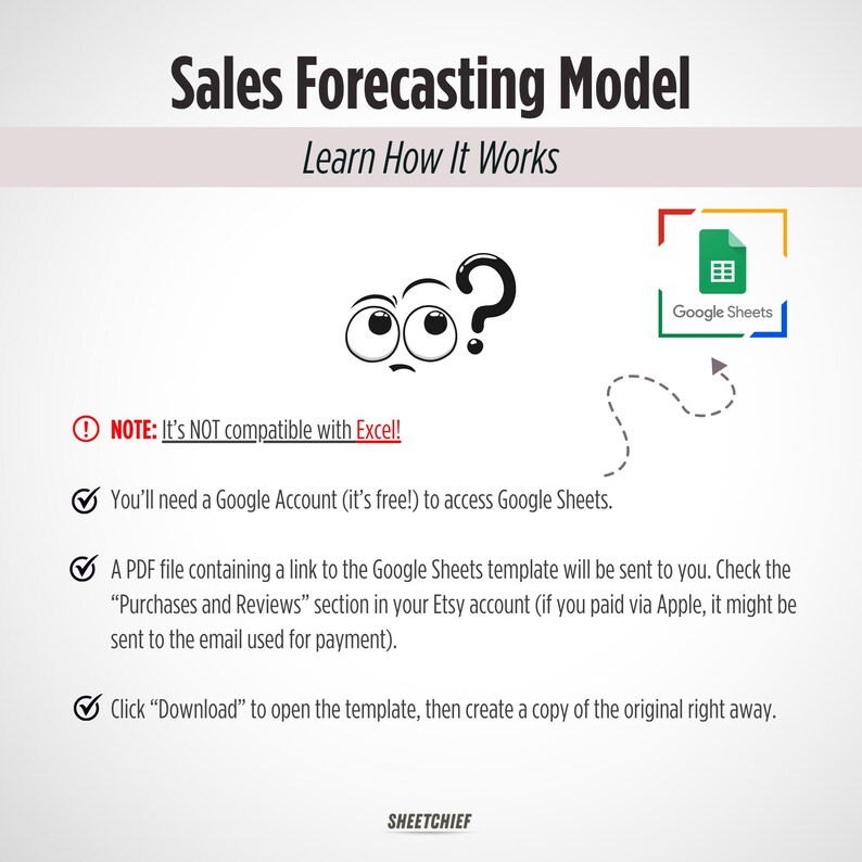 Sales Forecasting Model | Google Sheets Template | Revenue Planning for ...