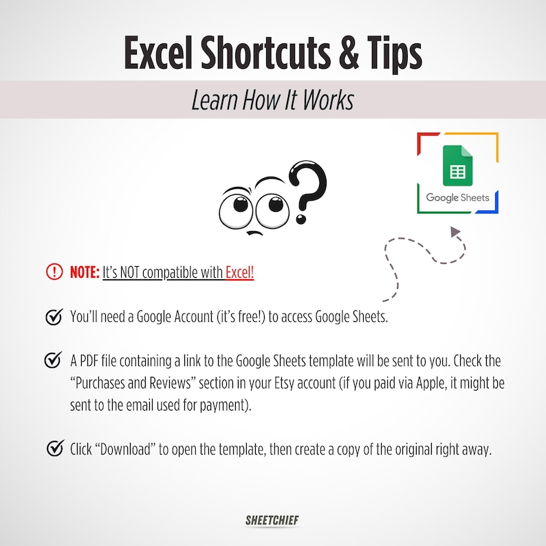 Excel Shortcuts and Formulas Guide | Printable Reference Sheet ...