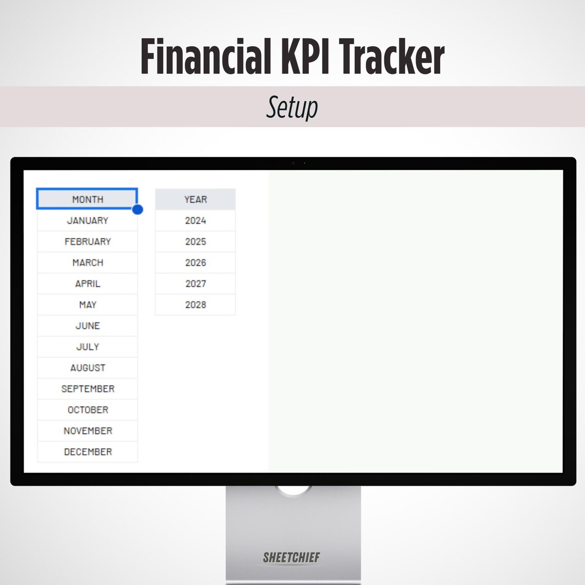 Financial KPI Tracker Template | Google Sheets | Metrics and ...