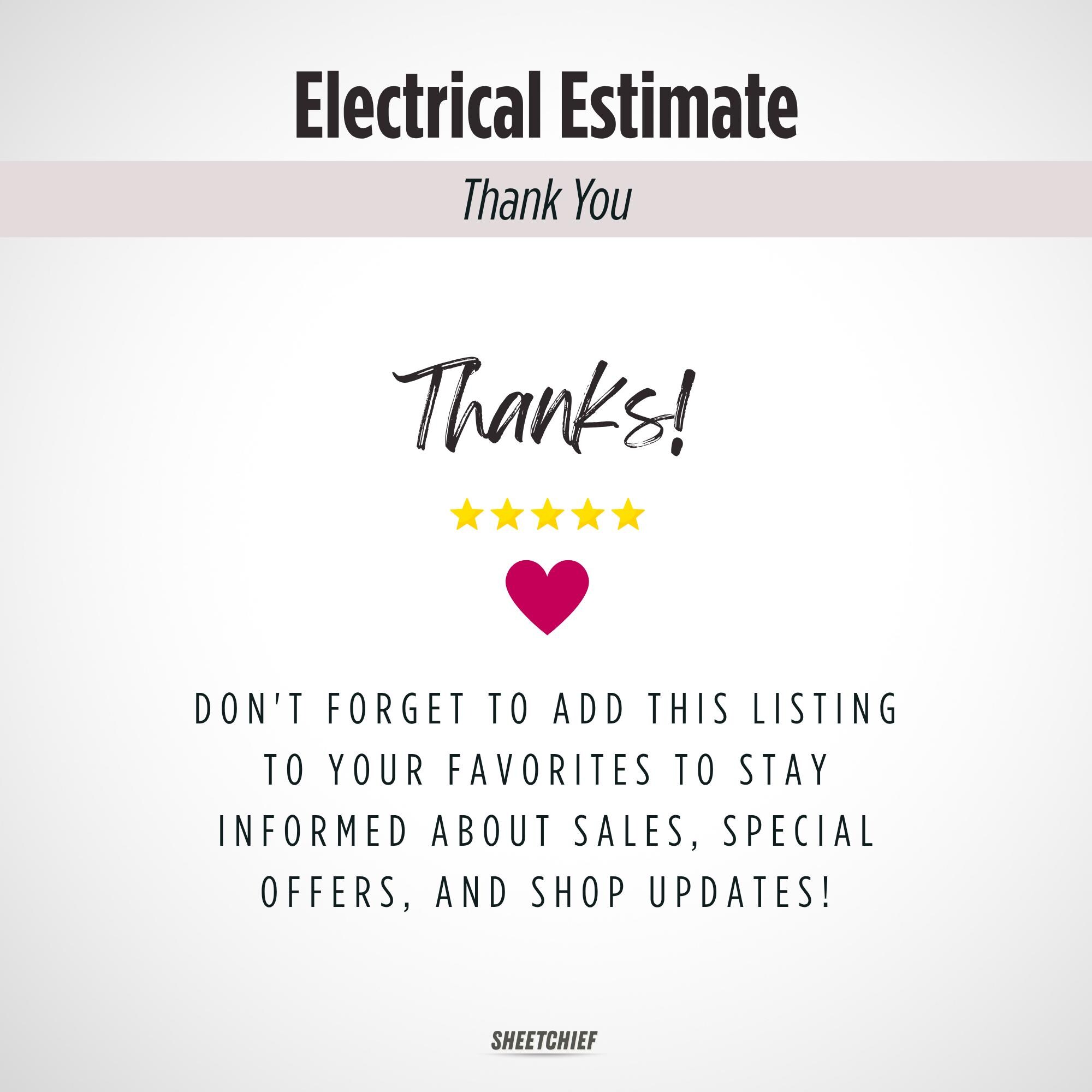 Electrical Estimate Template | Google Sheets | Project Cost Calculator ...