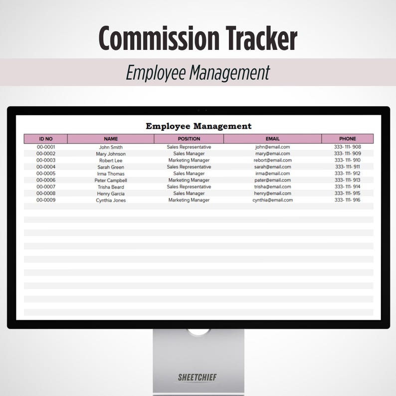 Commission Tracker | Google Sheets | Sales and Earnings Log for ...