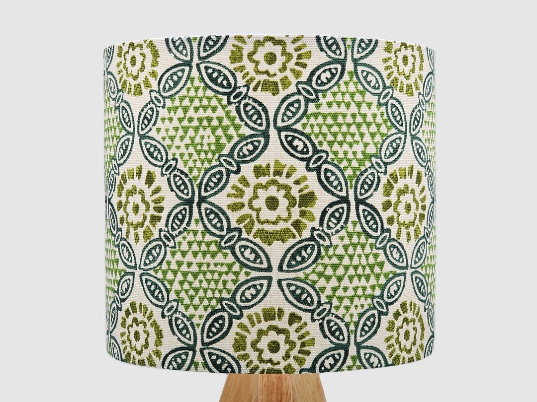 Green Indian Retro Lampshade Table Floor Lamp / Ceiling - Etsy UK