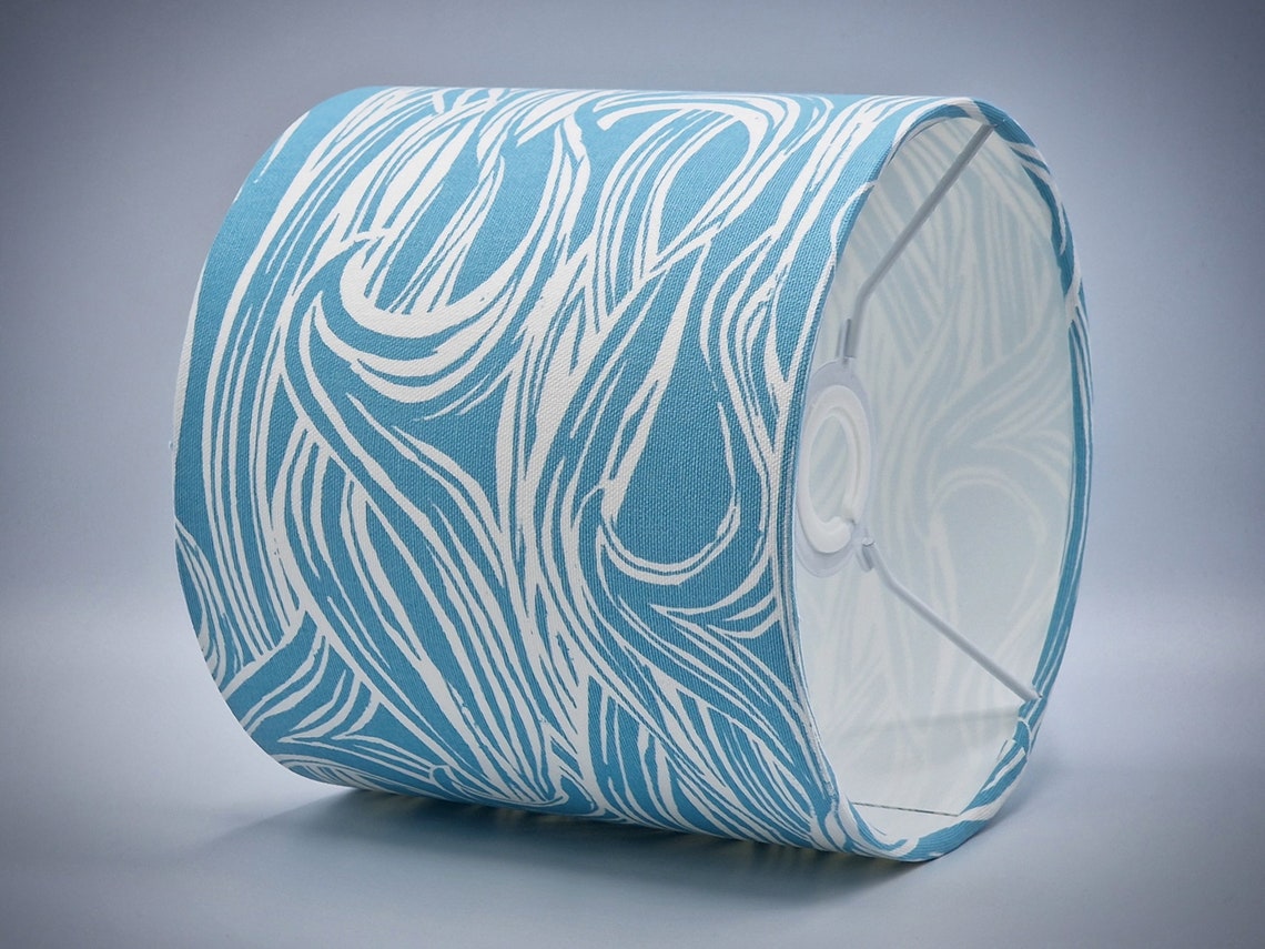 Blue Waves Coastal Lampshade Table Floor Lamp / Ceiling - Etsy UK