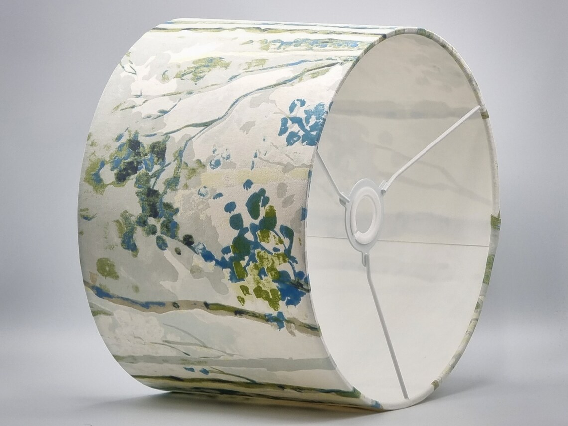 Forest Trees Blue Lampshade Table Floor Lamp / Ceiling - Etsy UK