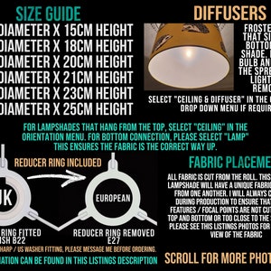 Scottish White Red Lampshade, Table Floor Lamp / Ceiling Pendant Small ...