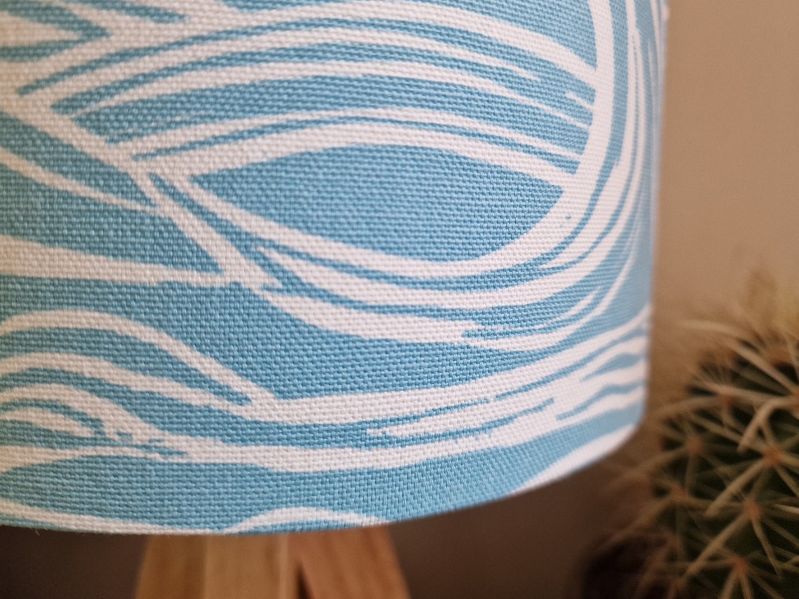 Blue Waves Coastal Lampshade Table Floor Lamp / Ceiling - Etsy UK