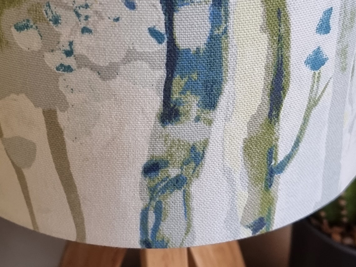 Forest Trees Blue Lampshade, Table Floor Lamp / Ceiling Pendant, Small ...