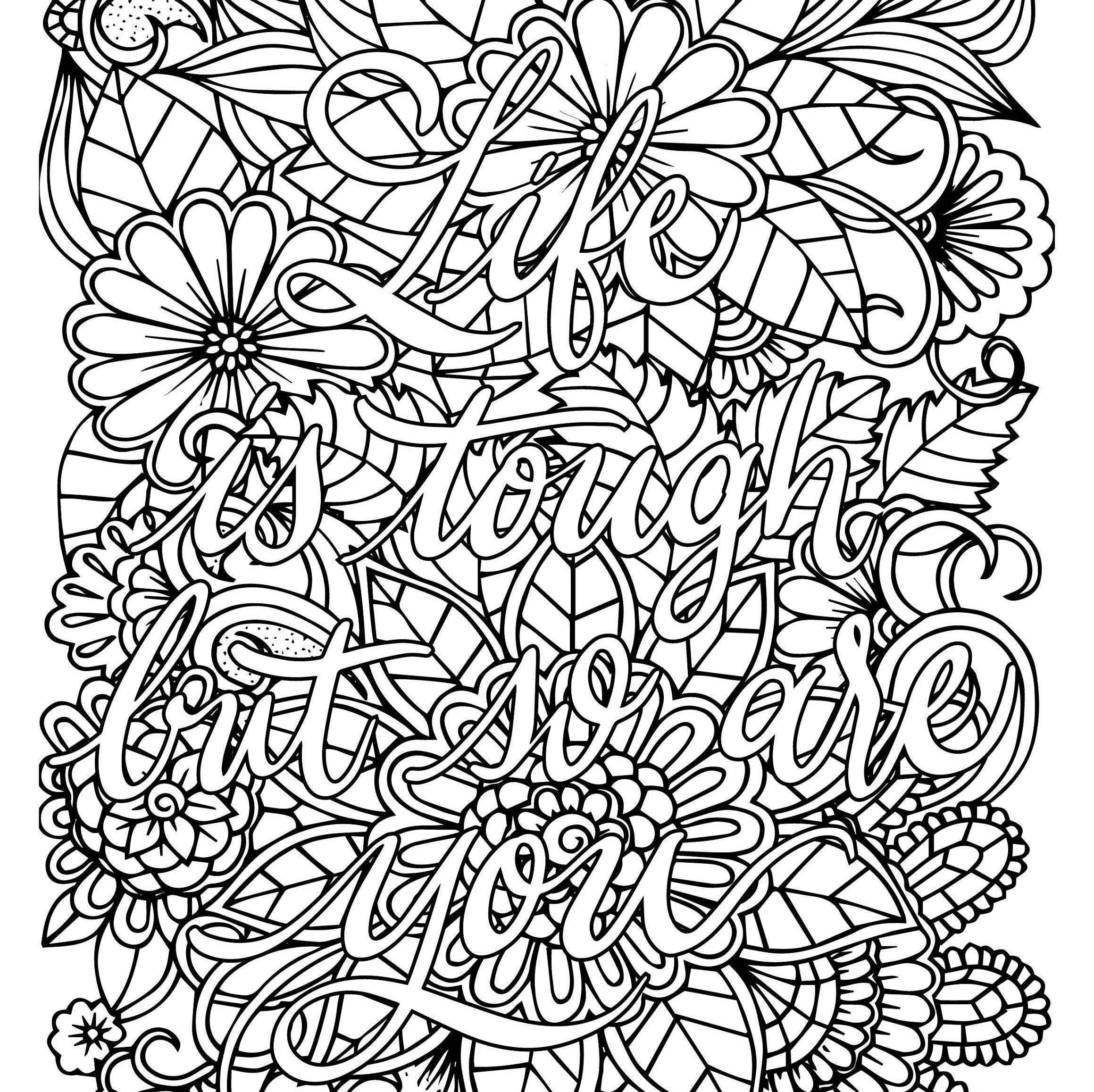 Inspirational Quote Coloring Book Pages - Etsy