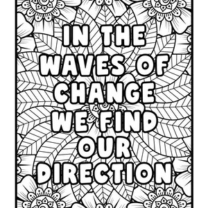 Coloring Book Pages | Quotes With Floral Designs | 10 Different Designs ...