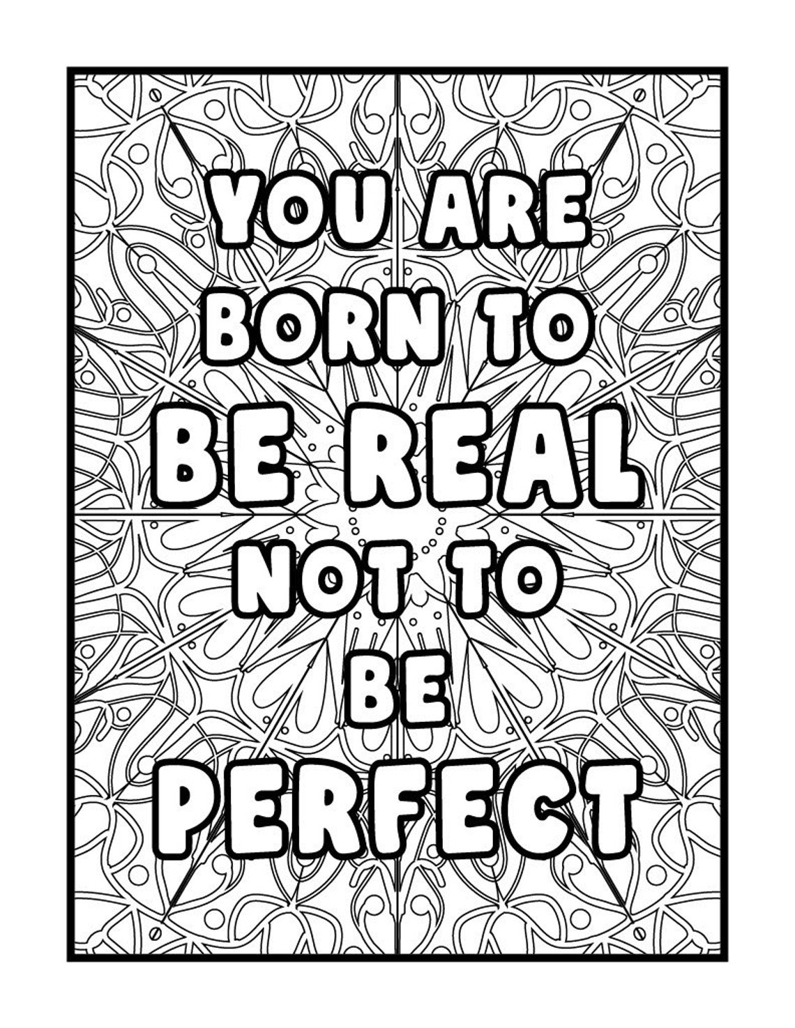 Coloring Book Pages | Quotes With Floral Designs | 10 Different Designs ...