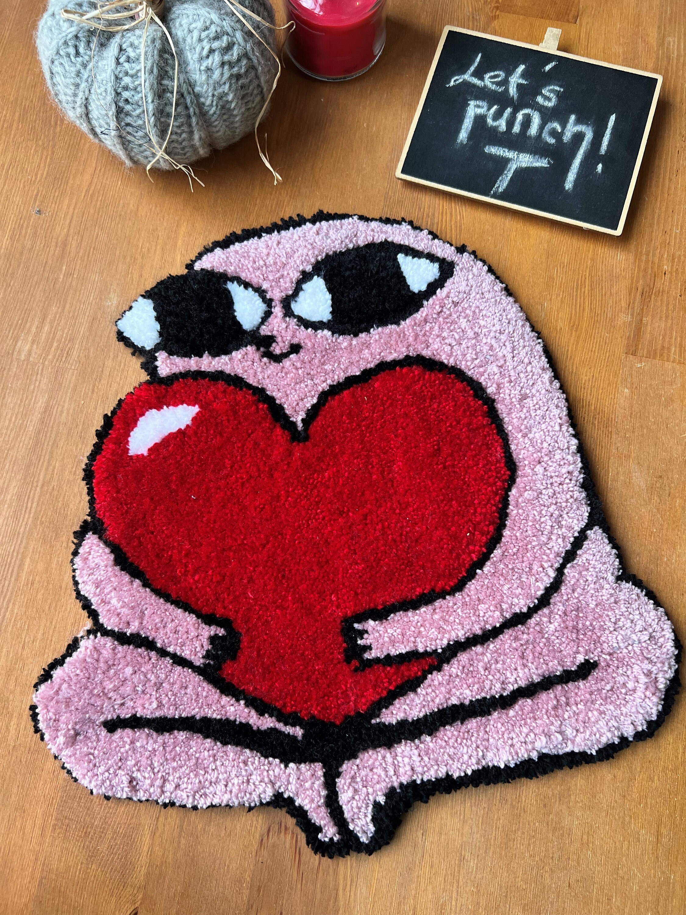 Self-love Wall Hanging Rug Tufted Lovely Rug %100 Handmade - Etsy