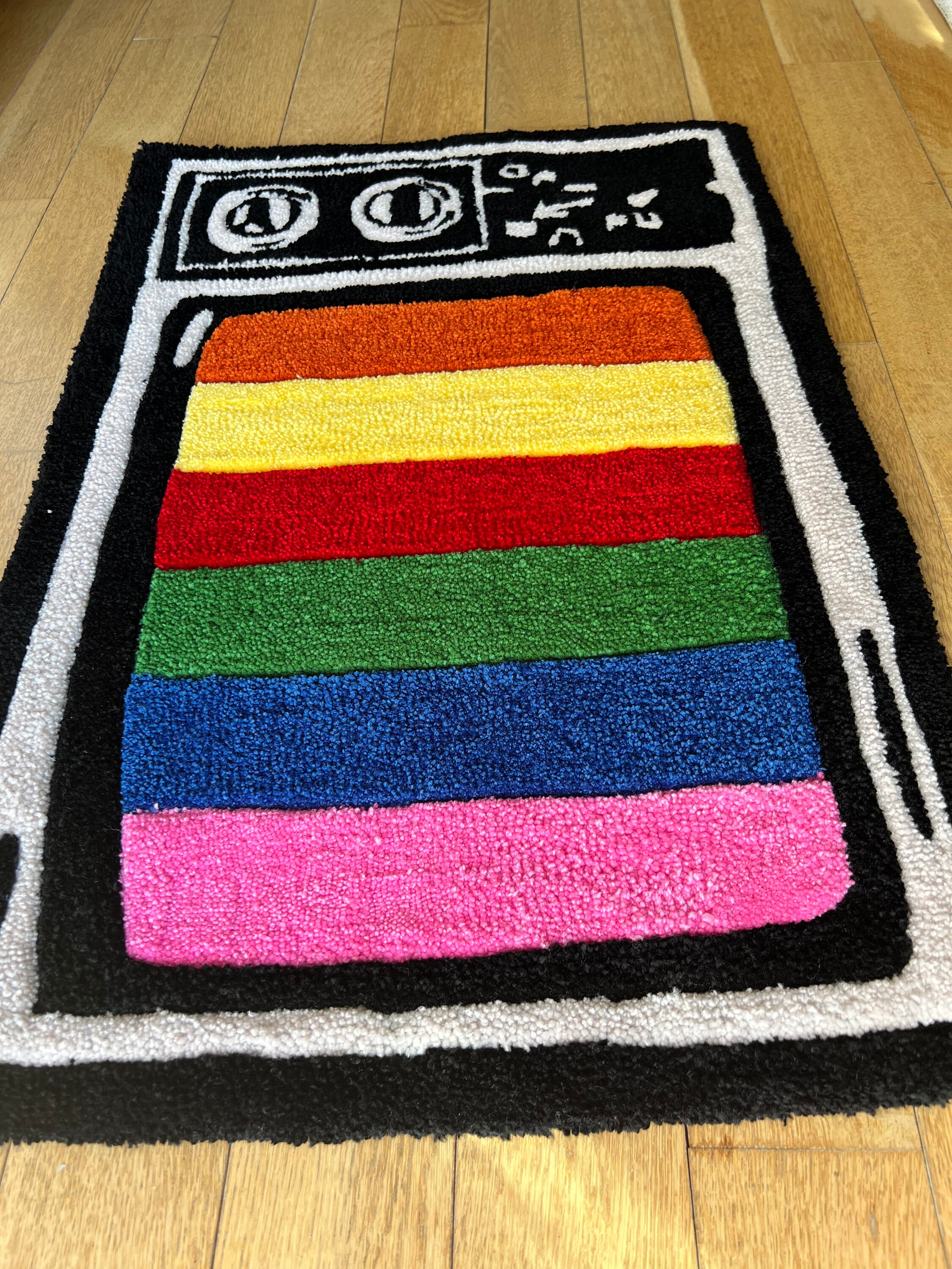 Vintage TV Rug - Retro TV Rug - Colorful Tufted Rug - %100 Handmade - Etsy