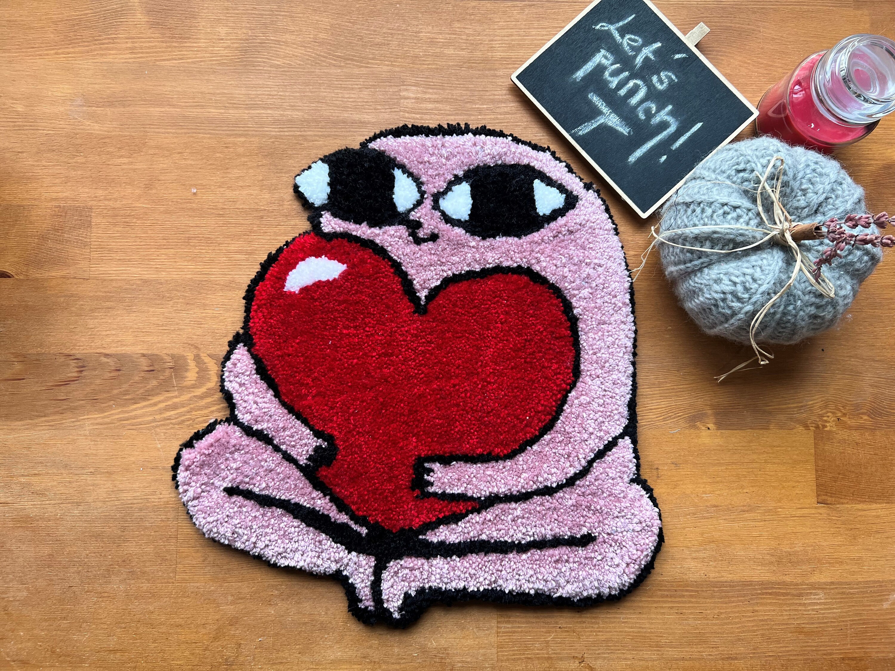 Self-love Wall Hanging Rug Tufted Lovely Rug %100 Handmade - Etsy