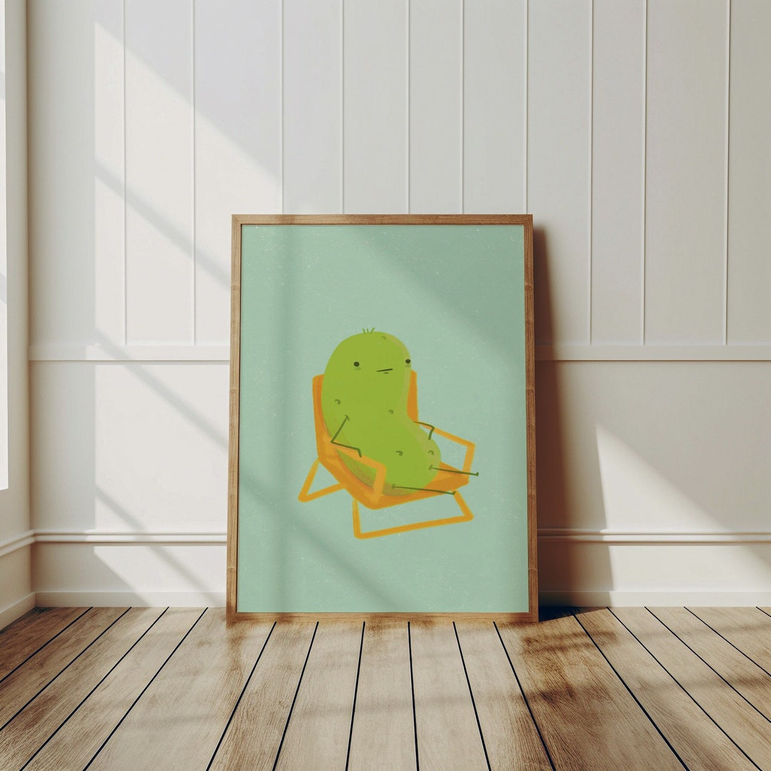 Pickle Art Print Pickle Wall Art Pickle Home Decor Dopamine Art - Etsy