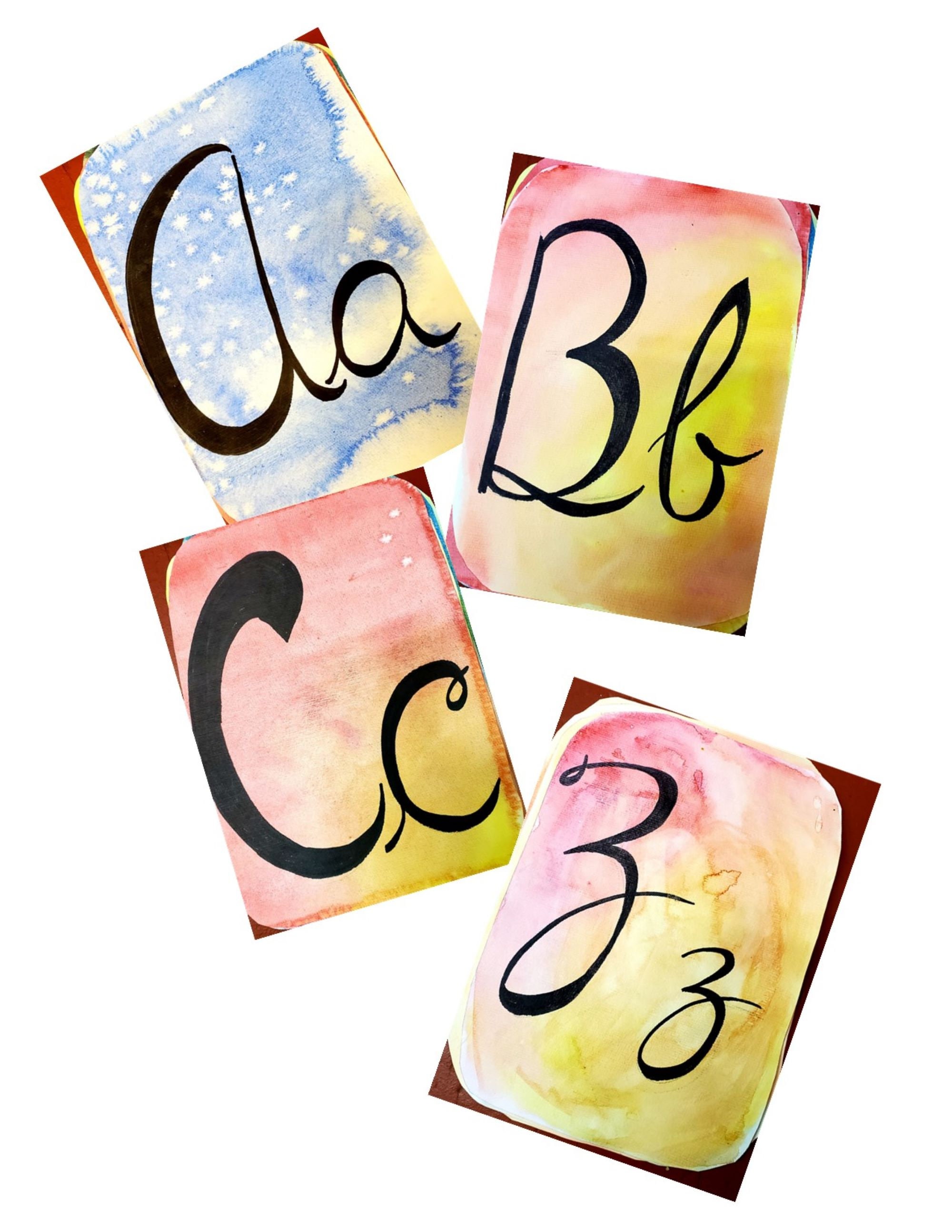 Waldorf Steiner Cursive Alphabet Letters Homeschool Playroom - Etsy