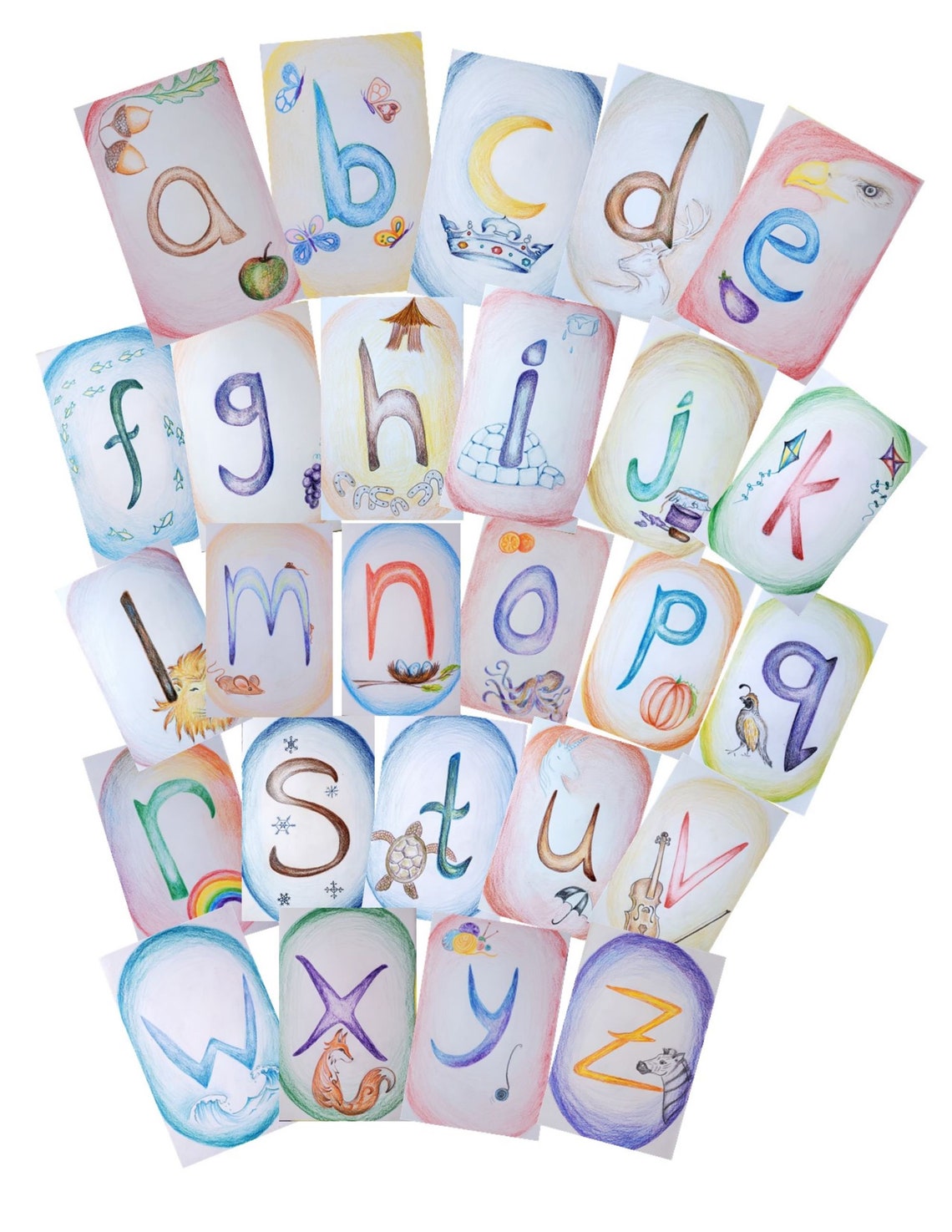 Waldorf Lower Case Alphabet Digital A-Z - Etsy