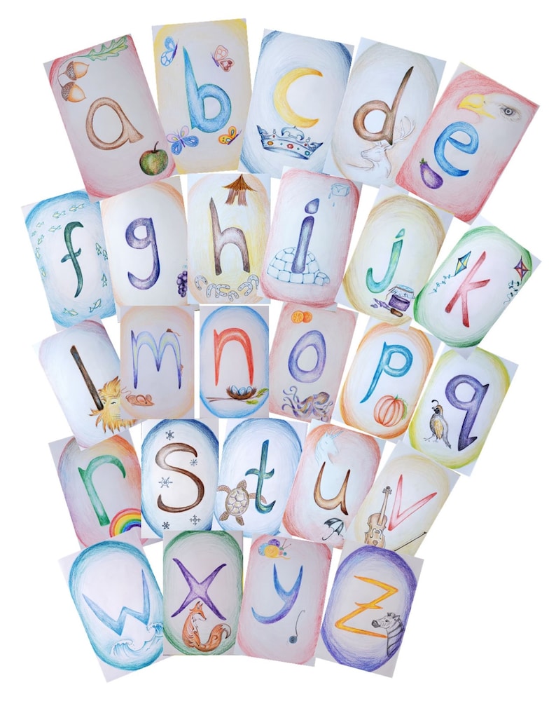 Waldorf Lower Case Alphabet Digital A-Z - Etsy