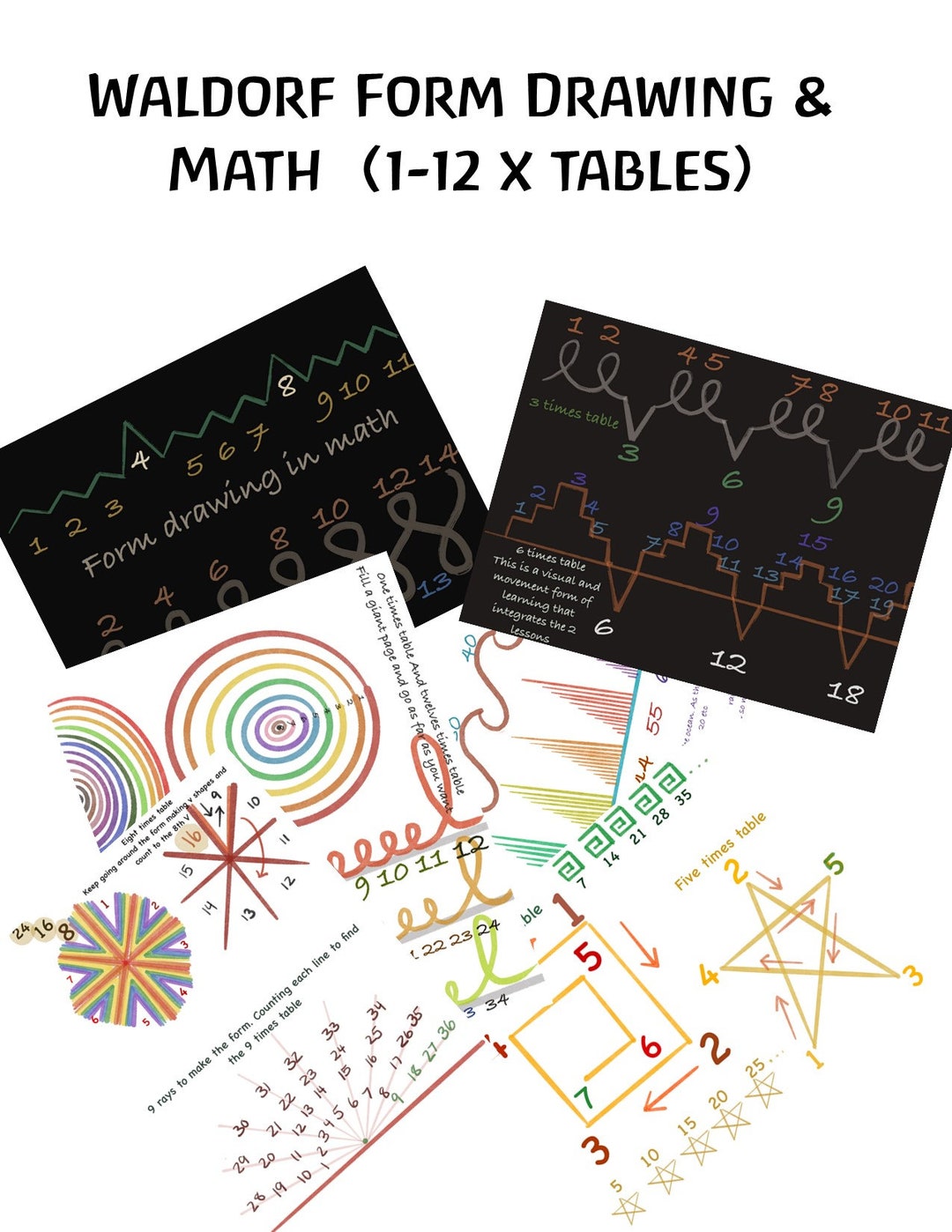 Waldorf Form Drawing and Math Steiner Homeschool Times Tables - Etsy