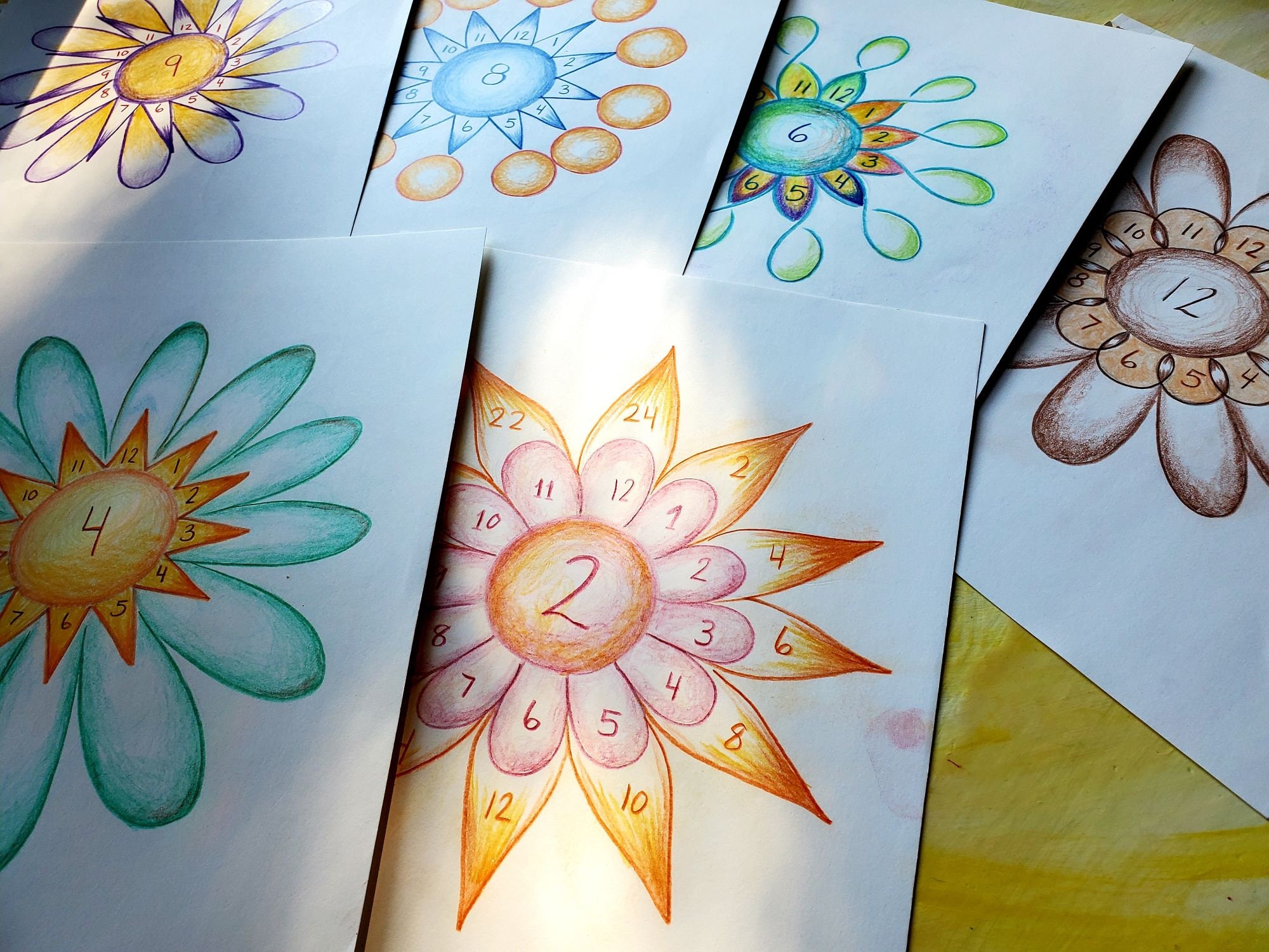 Waldorf 2-12 Times Table Flower Charts Lesson Digital Cards Homeschool ...