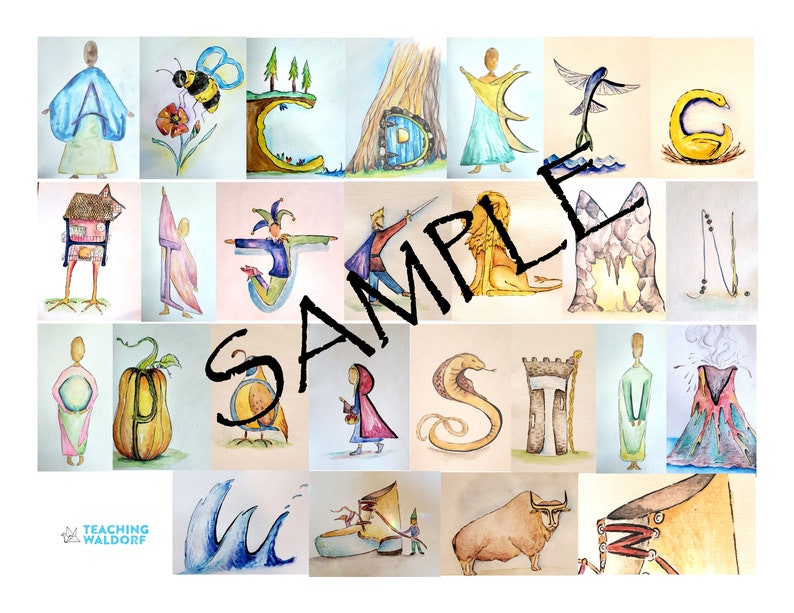 26 Waldorf Fairy Tale Alphabet Letters Songs Poems Story | Etsy