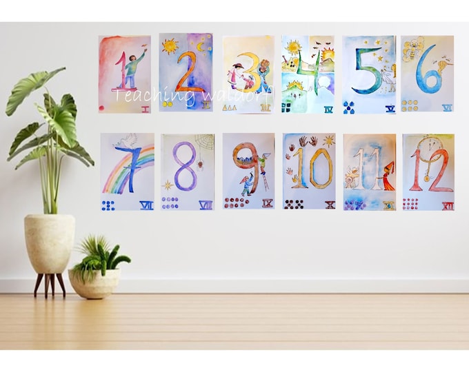 Waldorf 2-12 Times Table Flower Charts Lesson Digital Cards Homeschool ...