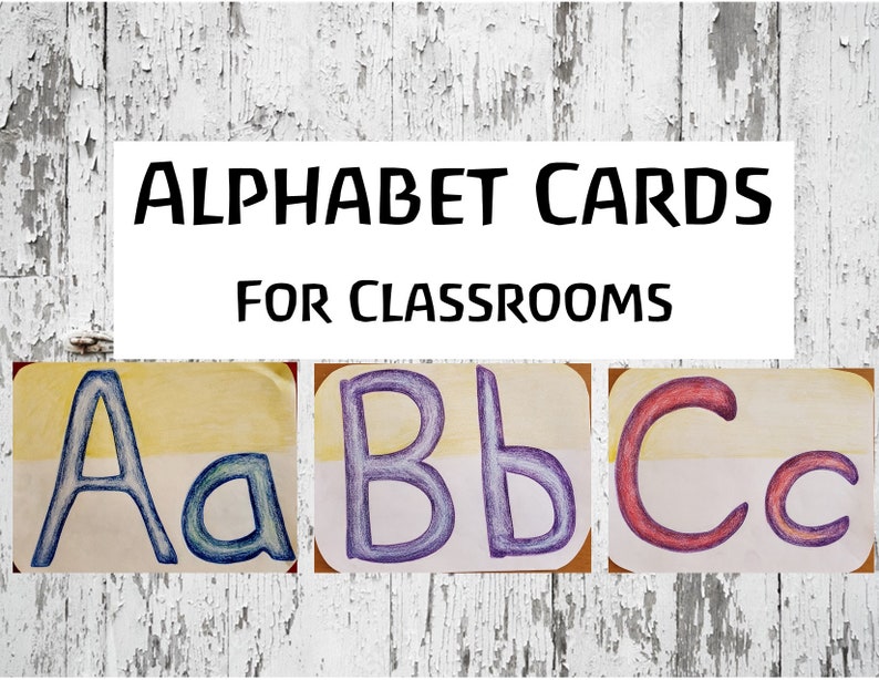 Waldorf Alphabet Upper and Lower Case Cards Classroom Decor Steiner ...