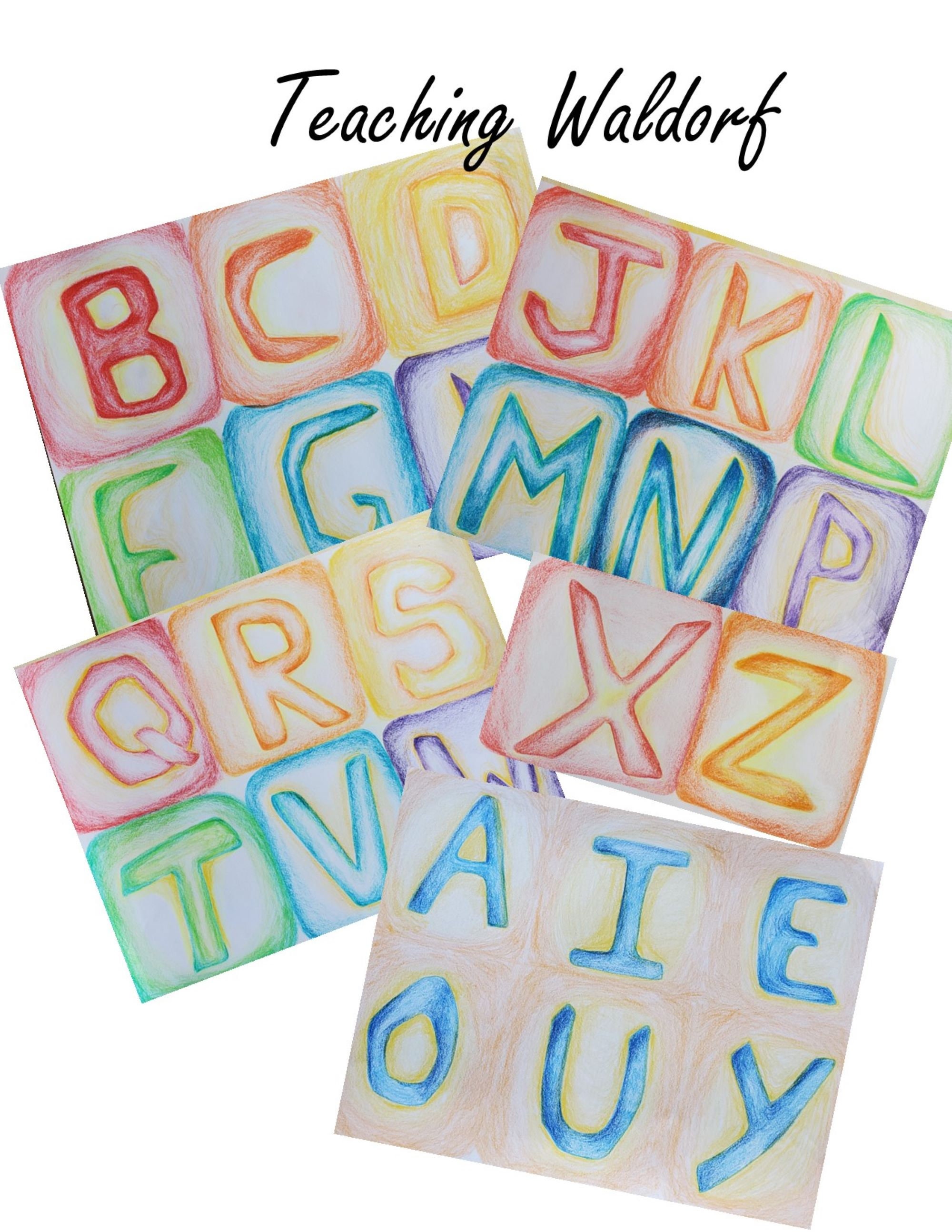 Waldorf Uppercase Alphabet Décor Cards Homeschool Classroom - Etsy