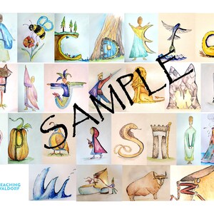 26 Waldorf Themed Alphabet Lessons, Songs, Poems, Printable 8.5x11 ...