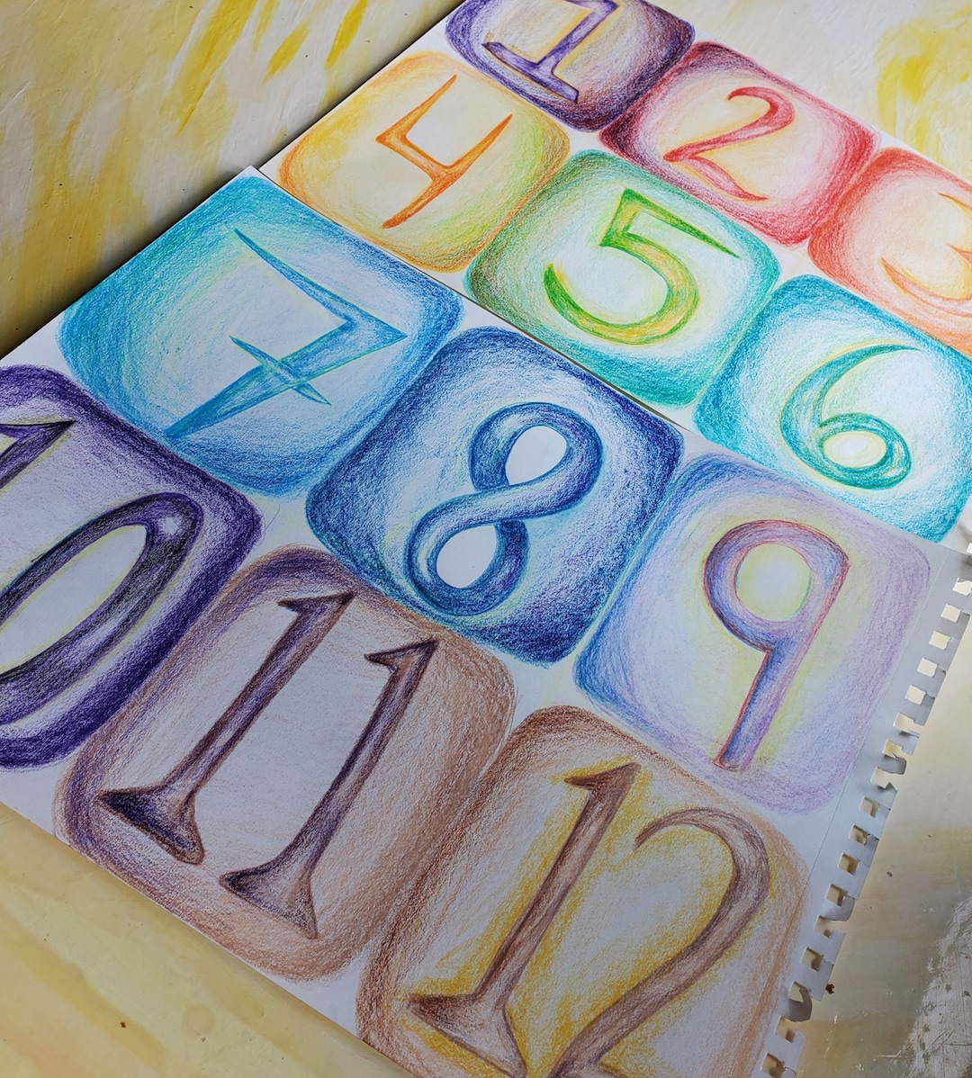 Waldorf Digital Number Cards Homeschool Décor Montessori Flash Cards ...