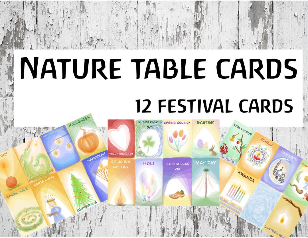 Waldorf Steiner Festival Cards Digital Printable Holiday Cards Nature ...