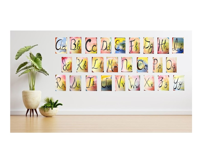 Waldorf Steiner Cursive Alphabet Letters Homeschool Playroom or ...