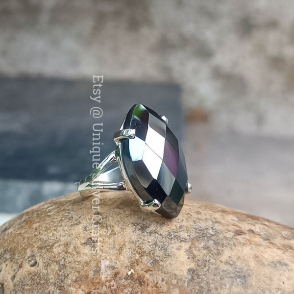 Hematite Ring - Etsy