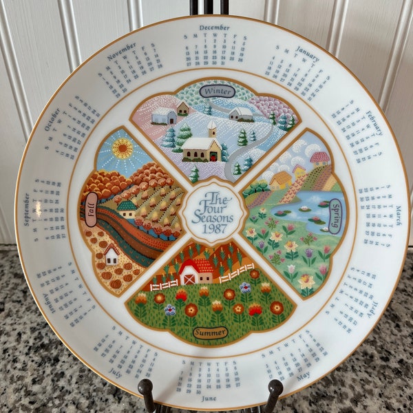 Four Seasons Plate - Etsy
