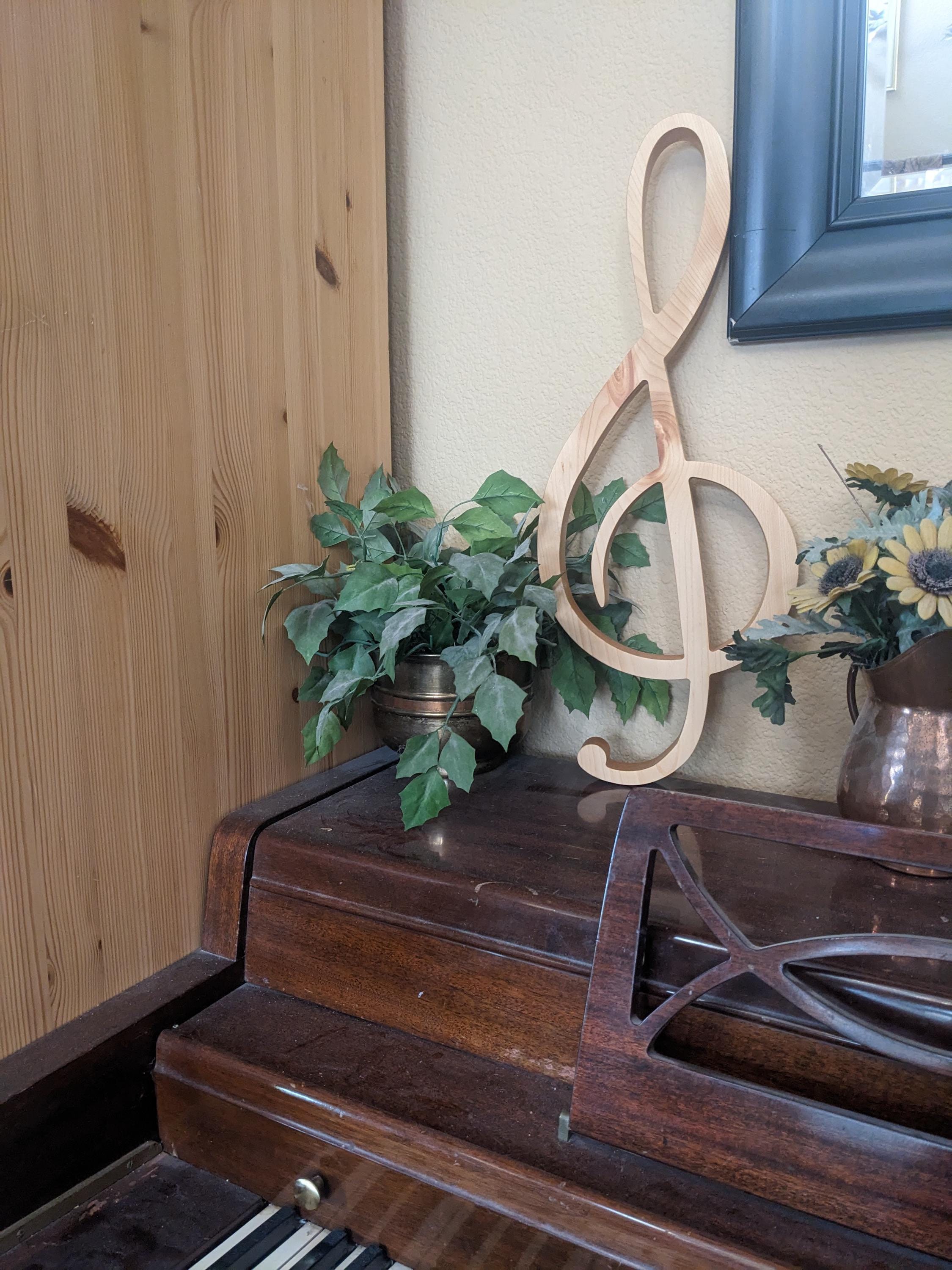 Wood Treble Clef -- Music Wall Decor - Etsy
