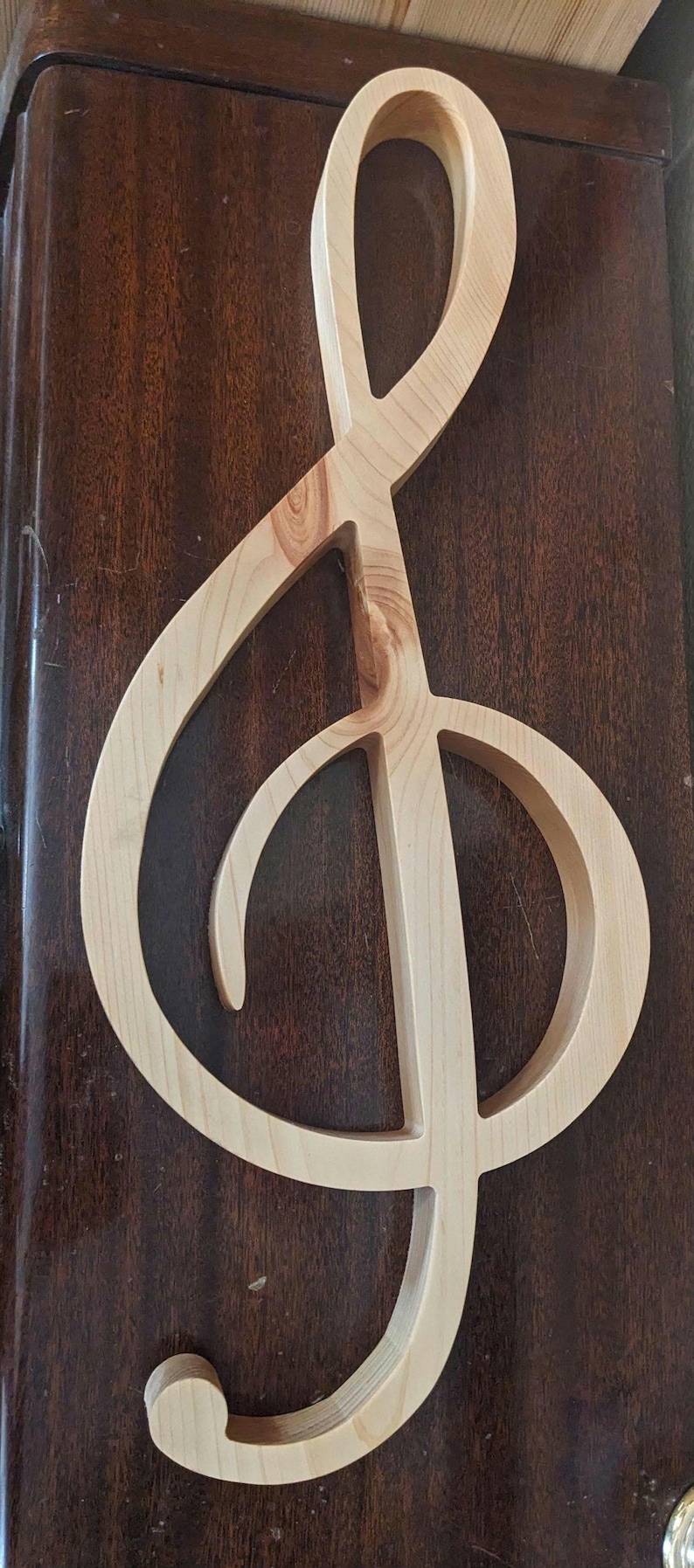 Wood Treble Clef Music Wall Decor - Etsy