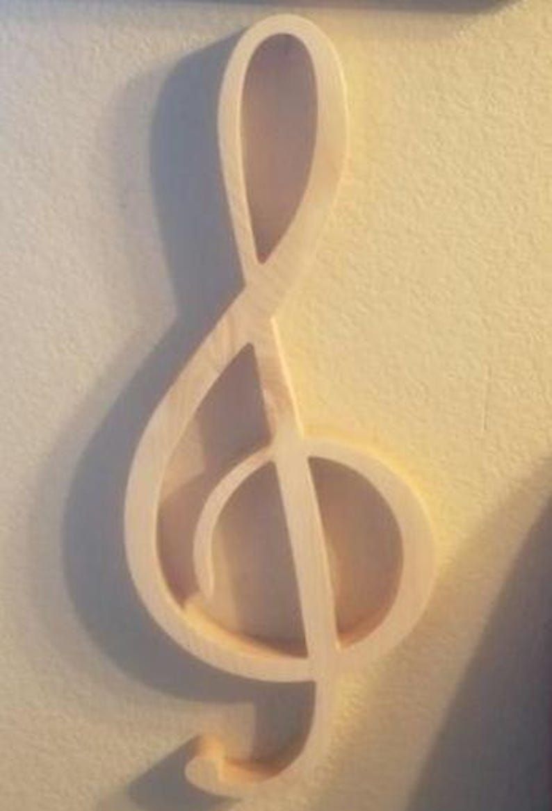 Wood Treble Clef Music Wall Decor - Etsy