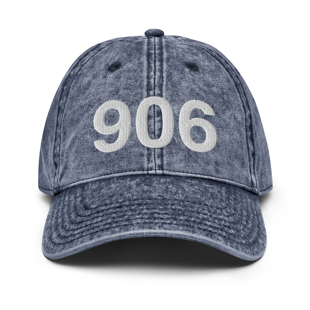 906 Upper Peninsula MI Area Code Faded Dad Hat - Etsy