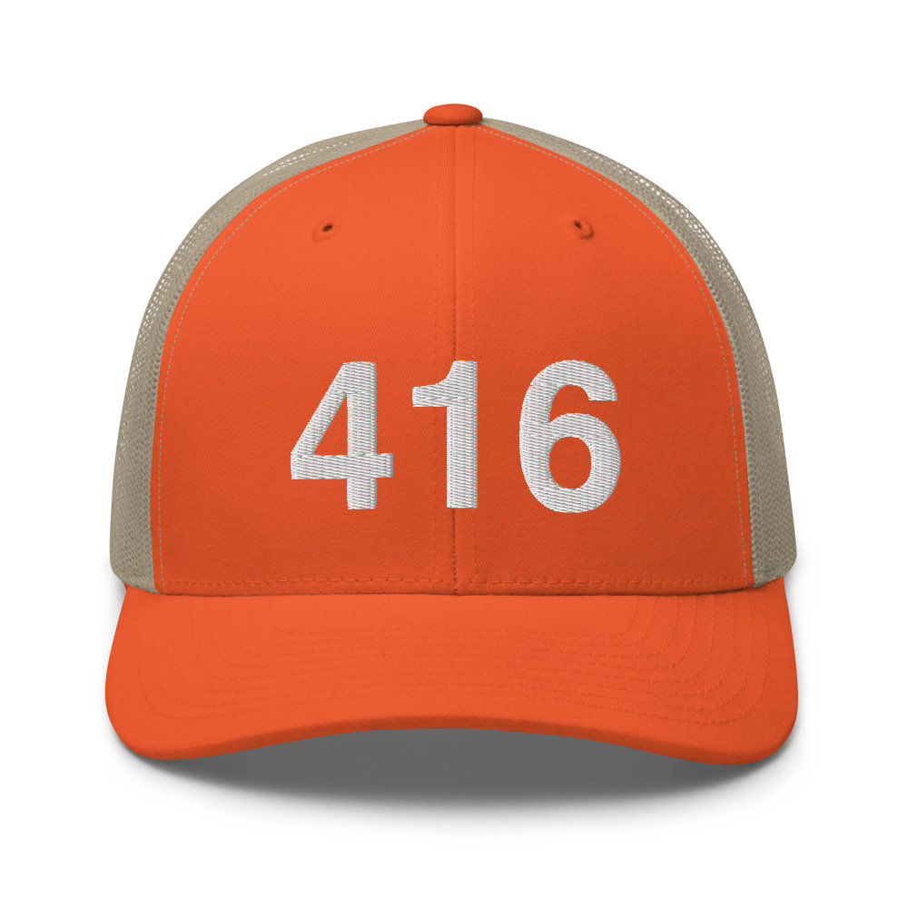 416 Toronto Area Code Trucker Hat - Etsy