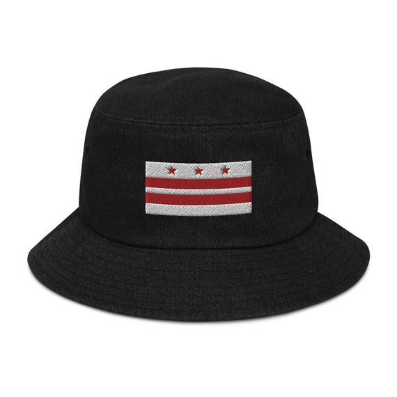 Washington DC Flag Denim Bucket Hat - Etsy