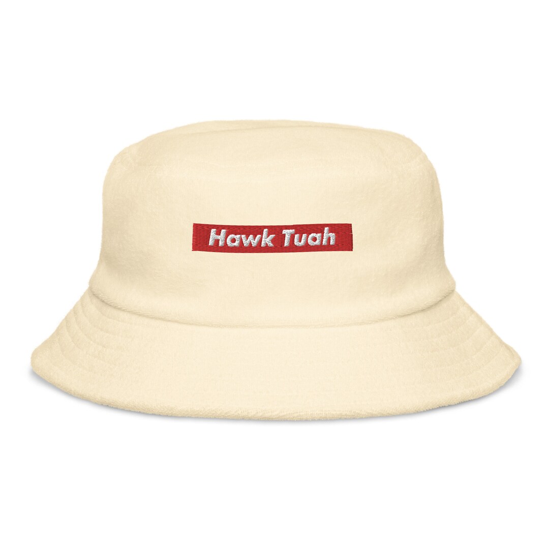 Hawk Tuah Box Logo Terry Cloth Bucket Hat - Etsy