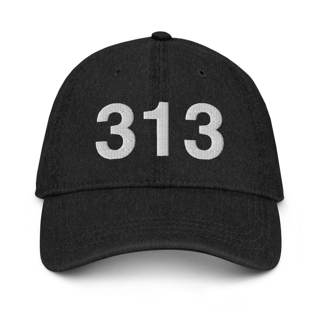 313 Detroit MI Area Code Denim Dad Hat - Etsy