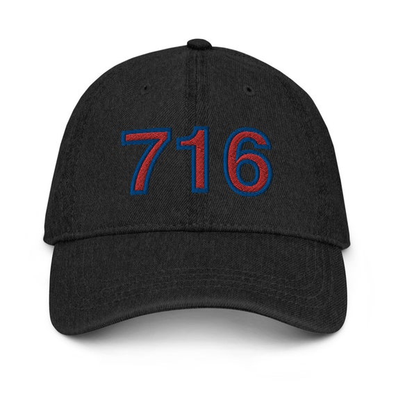 Red and Blue 716 Buffalo Area Code Denim Dad Hat - Etsy
