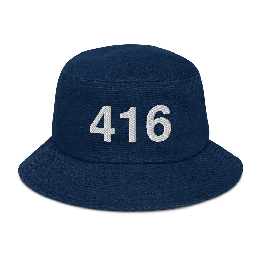416 Toronto Area Code Denim Bucket Hat - Etsy