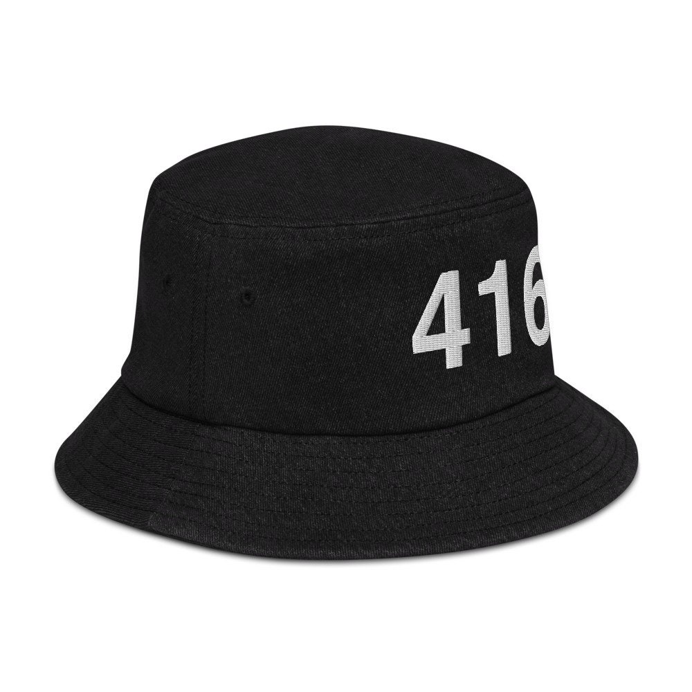 416 Toronto Area Code Denim Bucket Hat - Etsy