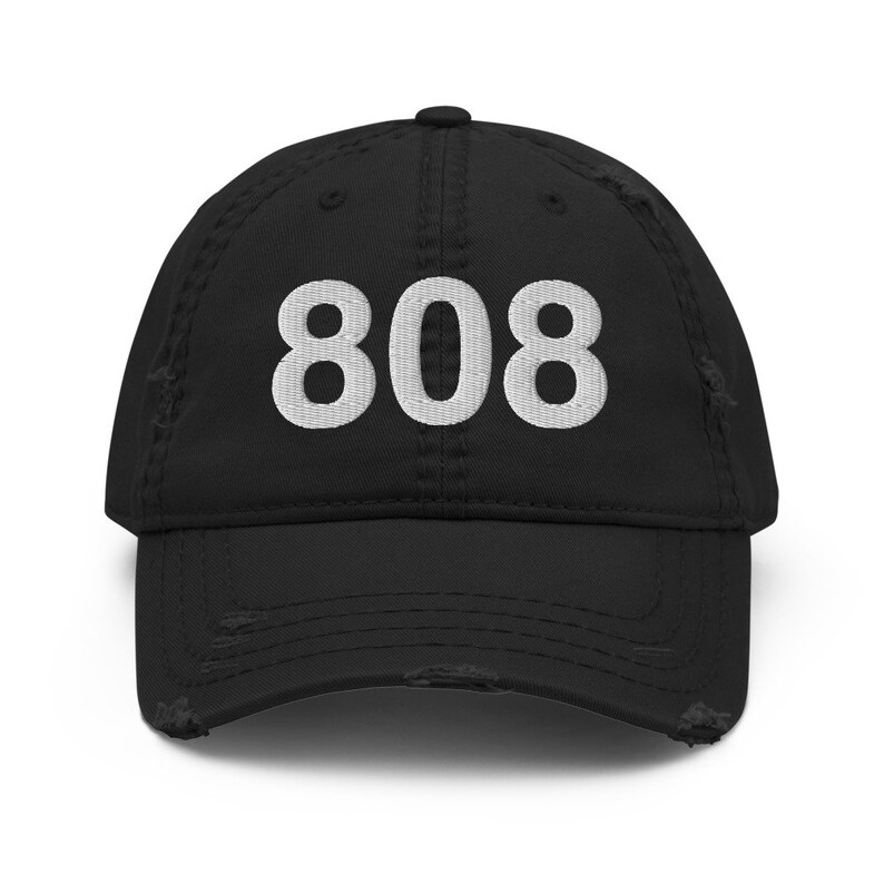 808 Honolulu Area Code Distressed Dad Hat. - Etsy