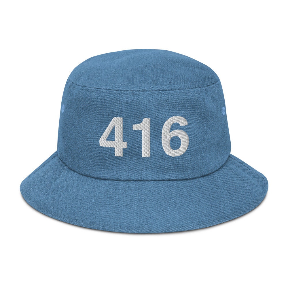 416 Toronto Area Code Denim Bucket Hat - Etsy